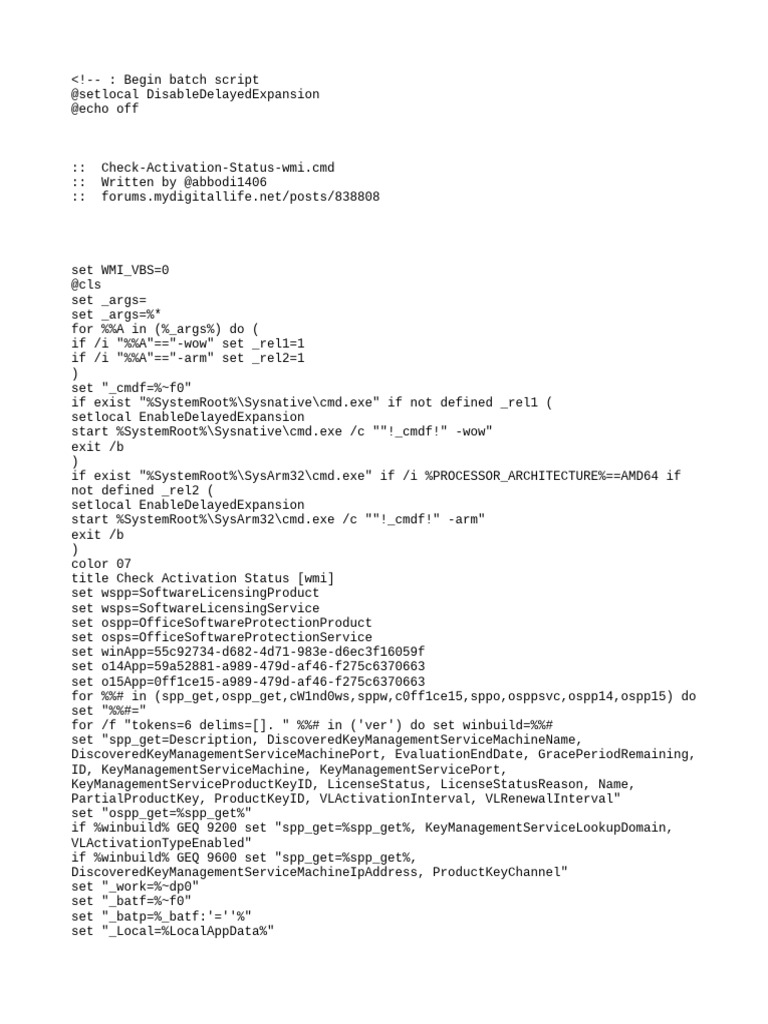 Check Windows and Office Activation Status | PDF