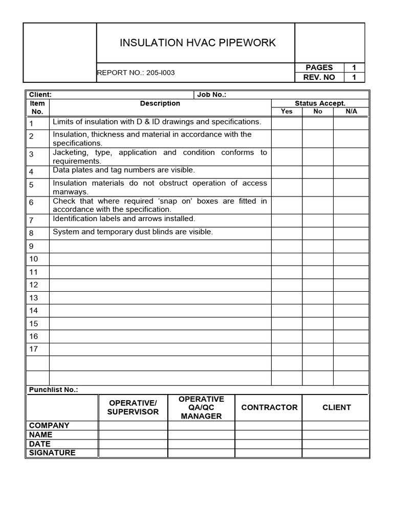 205-l003 Insulation HVAC Pipework Rev.1 | PDF