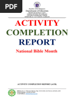 Accomplishment Report RDELC | PDF | Learning | Behaviorism