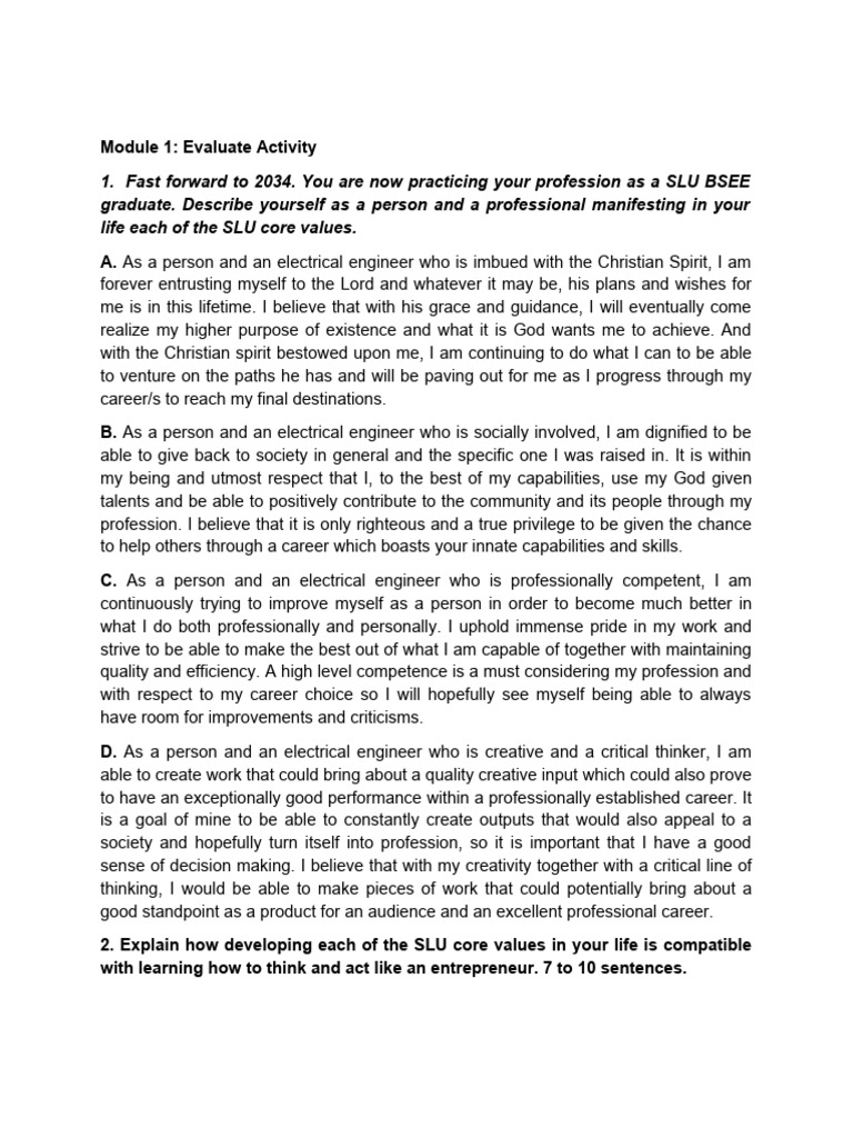 Gabin - Module 1 Evaluate | PDF