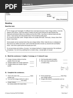 Steps Plus Dla Klasy VII Testy Do Rozdzialow | PDF | Lunch | Soup