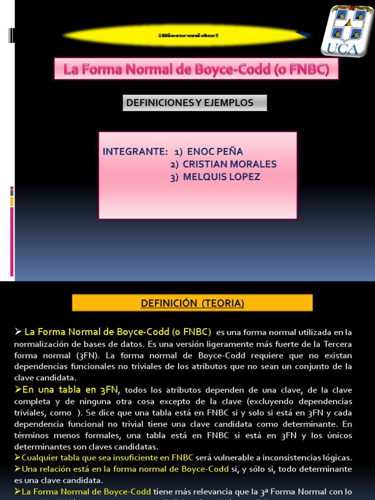 Forma Normal BC | PDF | Gestión de tecnología de la información | Datos ...