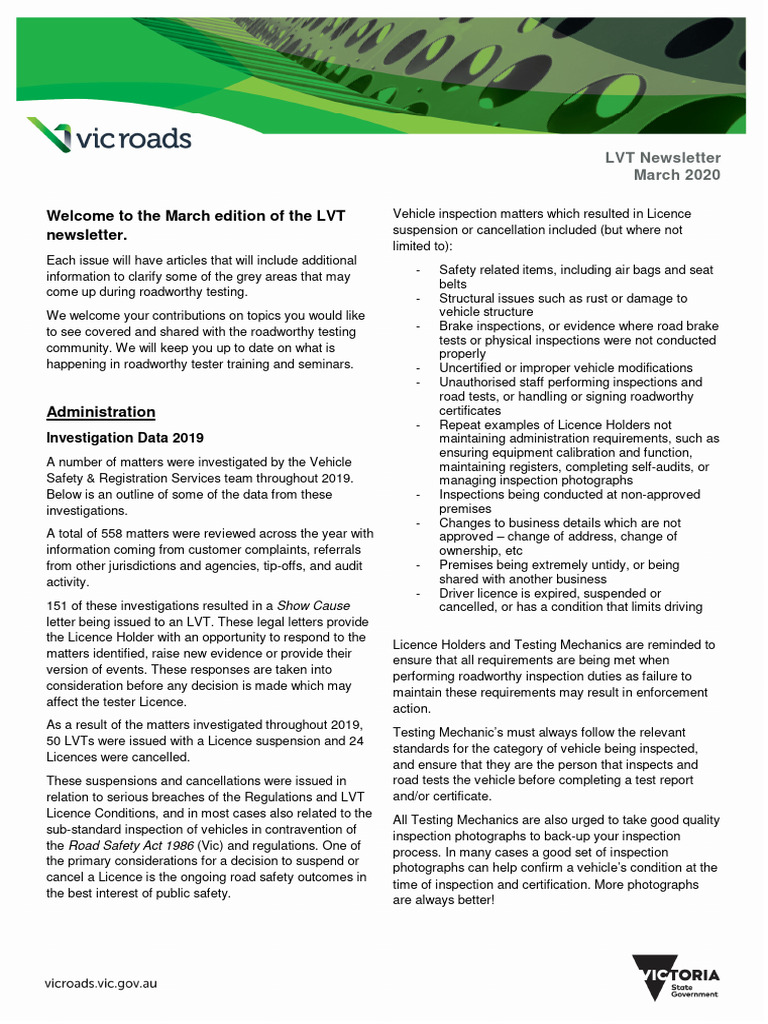 LVT Newsletter March 2020 | PDF