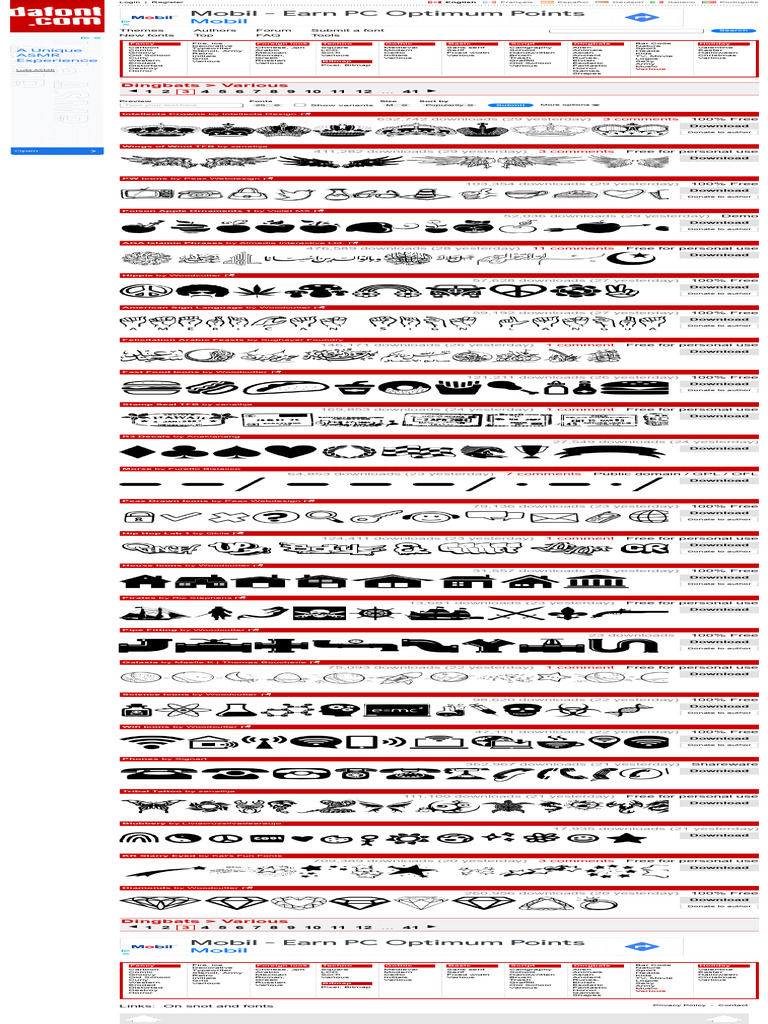 Dingbats Various Fonts | PDF
