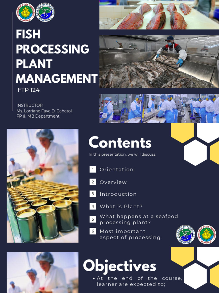 Lecture 1. Introduction To Fish Processing Plant Management PDF | PDF
