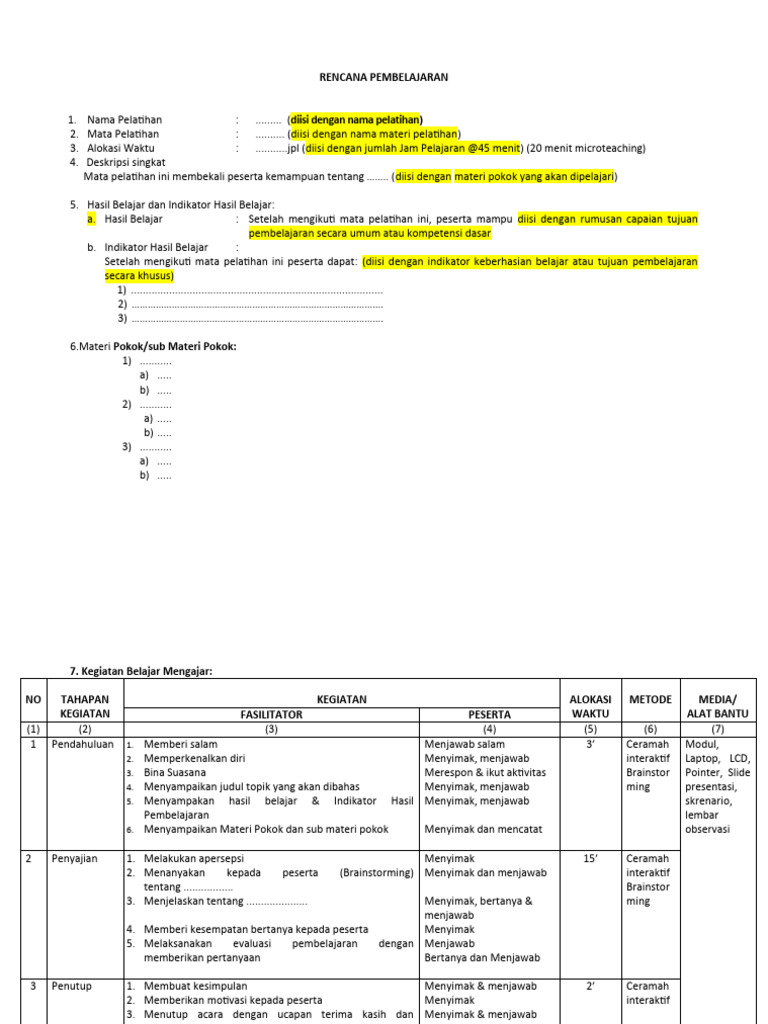 Rencana Pembelajaran Efektif | PDF