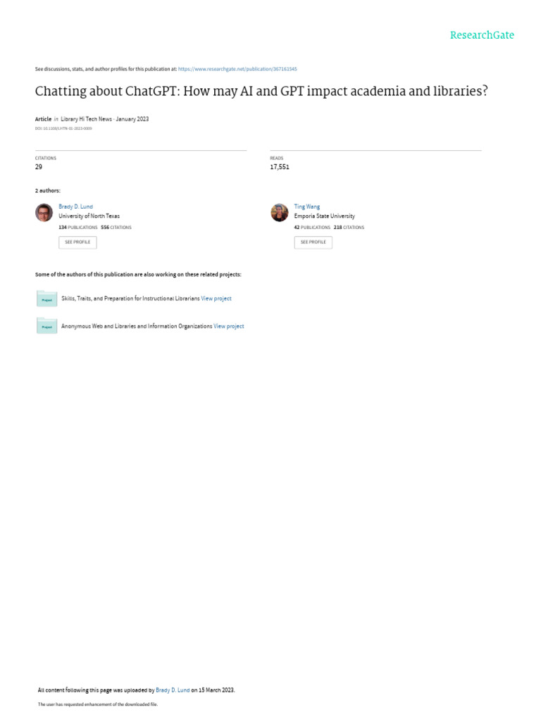 Chatting About ChatGPT - Group C | PDF