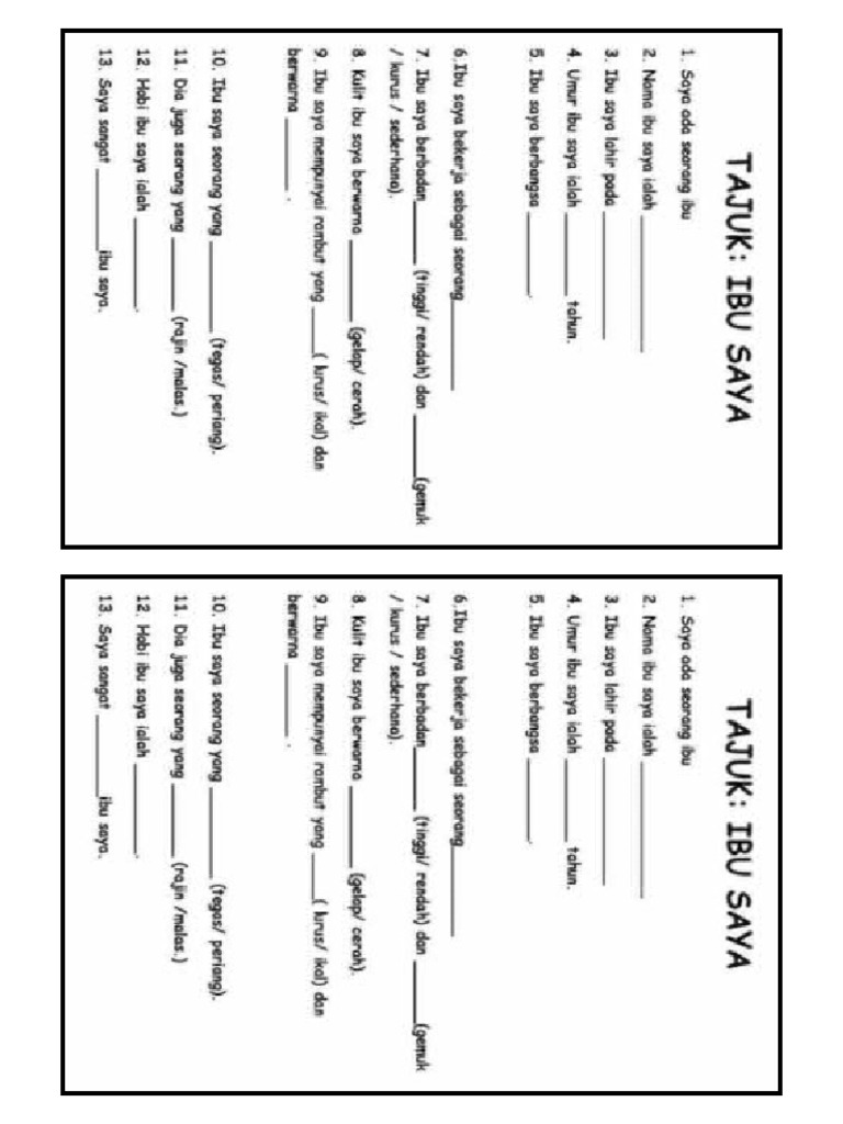 Karangan Ibu Saya | PDF