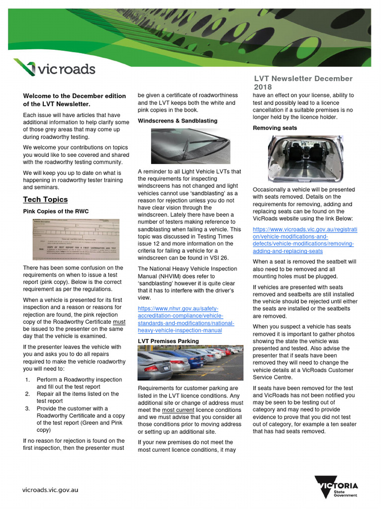 LVT Newsletter December 2018 | PDF