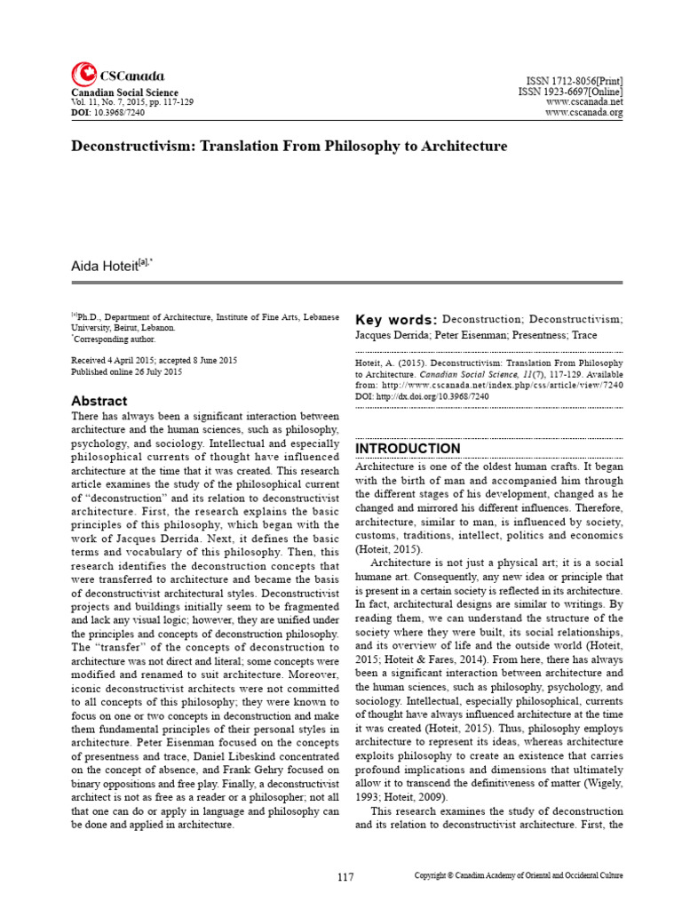 Hoteit, Aida. Decon | PDF