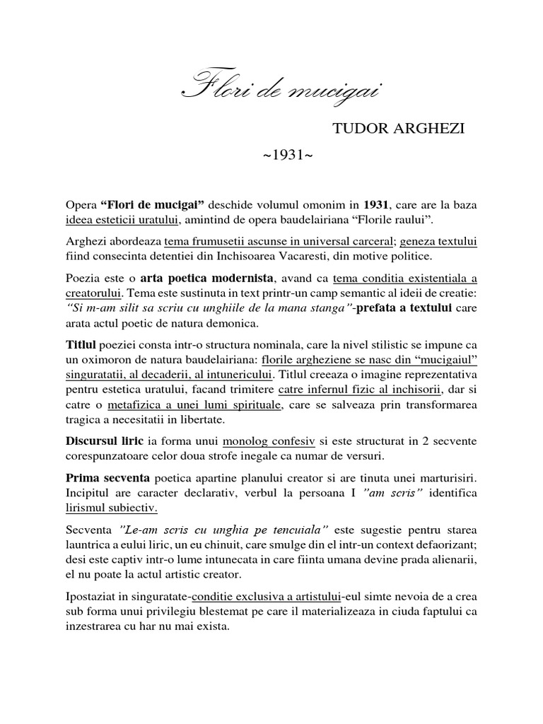 Flori de Mucigai | PDF