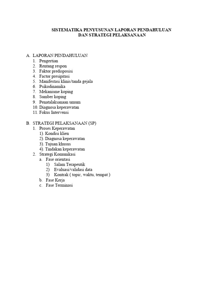 Sistematika Penyusunan Laporan | PDF
