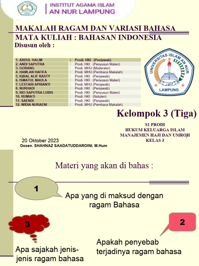 Kelompok 3 Bahasa Indonesia | PDF