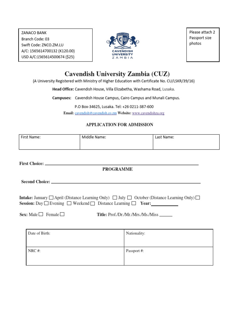 New Cuz Application Form PDF | PDF