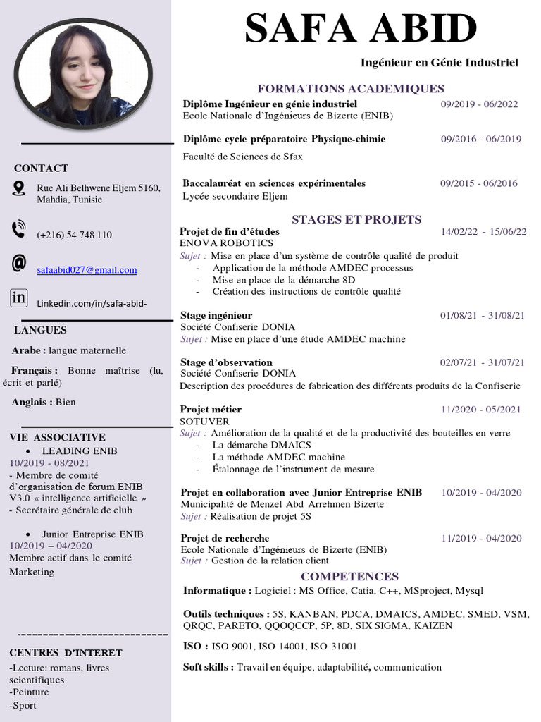 ABID-Safa-Curriculum Vitae | PDF