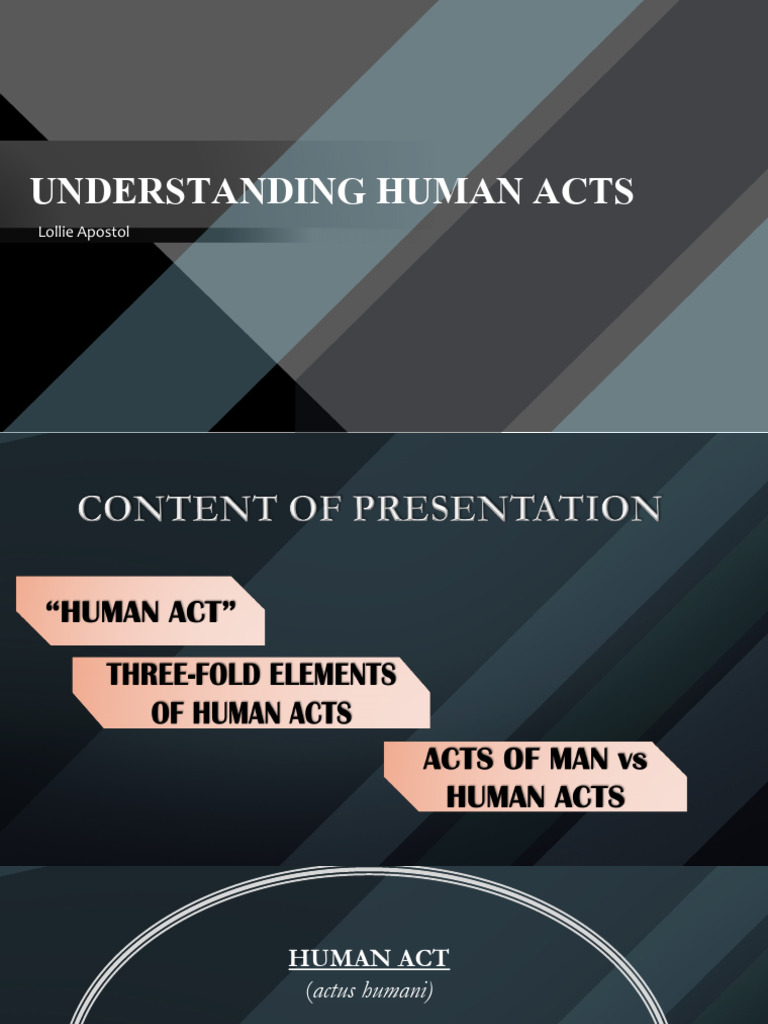 Elements of Human Acts Explained | PDF