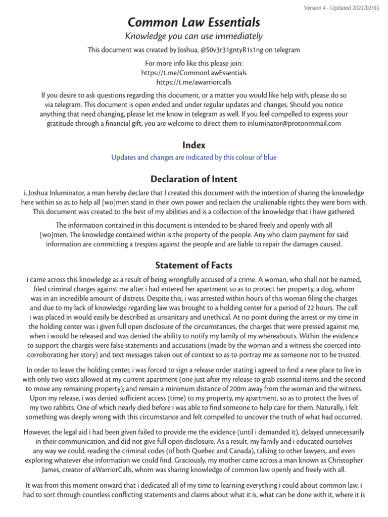 Common Law Essentials V4 20220203 | PDF