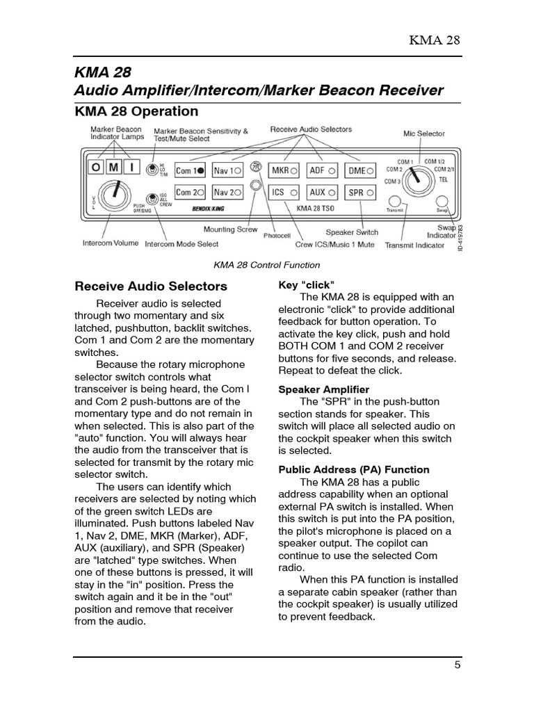 Audio Panel KMA 28 | PDF