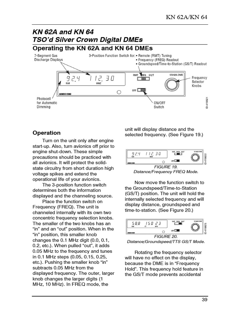 DME KN 62A Pilot's Guide | PDF | Radio | Telecommunications