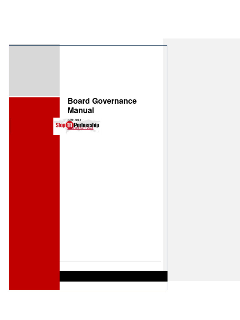 26-9A1 Board Governance Manual Revised | PDF | Tuberculosis | Committee