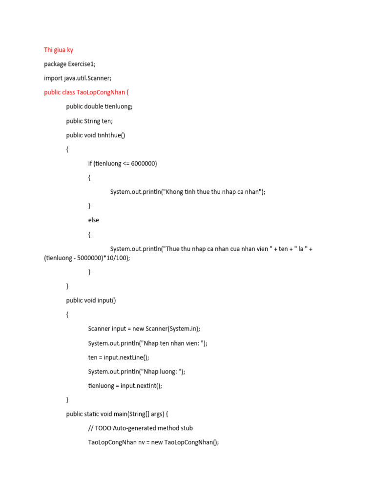 ThiCuoiKy Mon LapTrinhUngDungJaVa | PDF | Computing | Object (Computer Science)