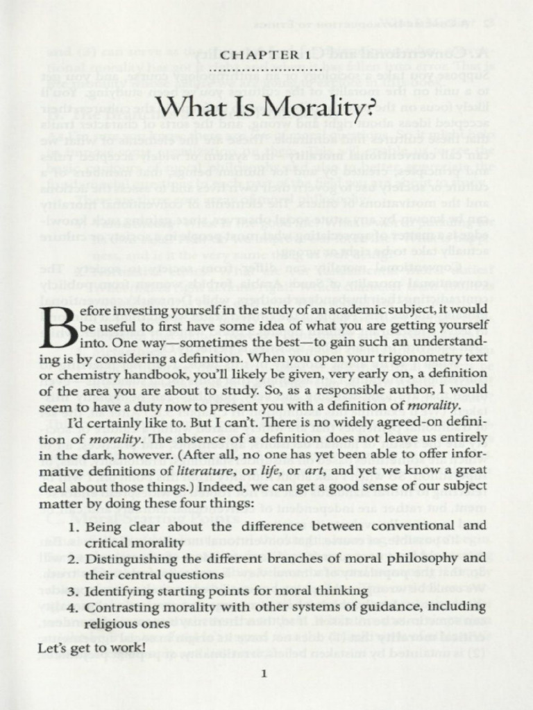 02 What Is Morality (Shafer-Landau ch.1) | PDF