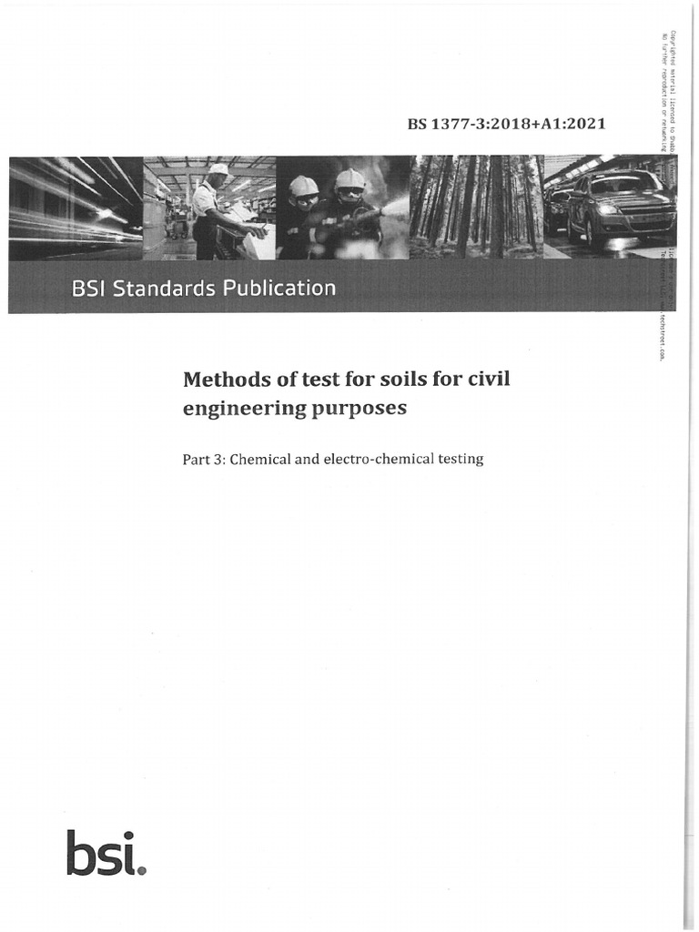 BS 1377-3-2018+a1 2021 | PDF