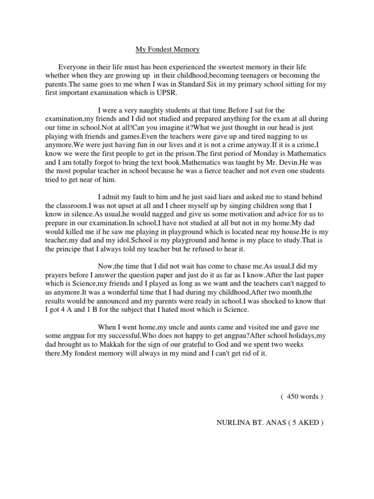 Fondest Memory | PDF