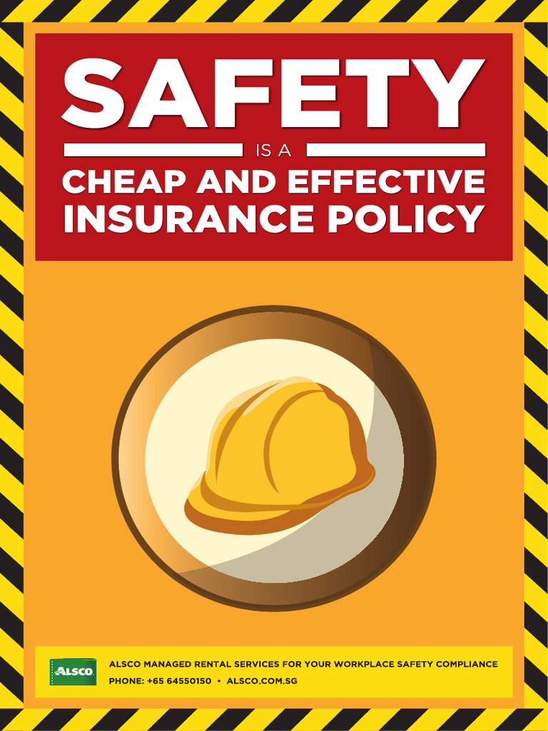 Alsco SG Workplace Safety Posters Cheap Insurance Policy A4 | PDF
