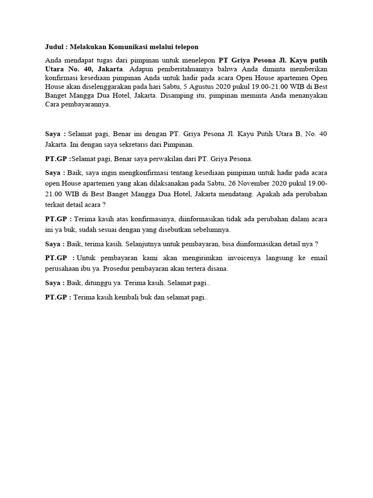 Kepegawaian Telepon | PDF