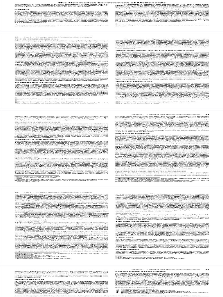 McDo David P. Baron Case Study | PDF