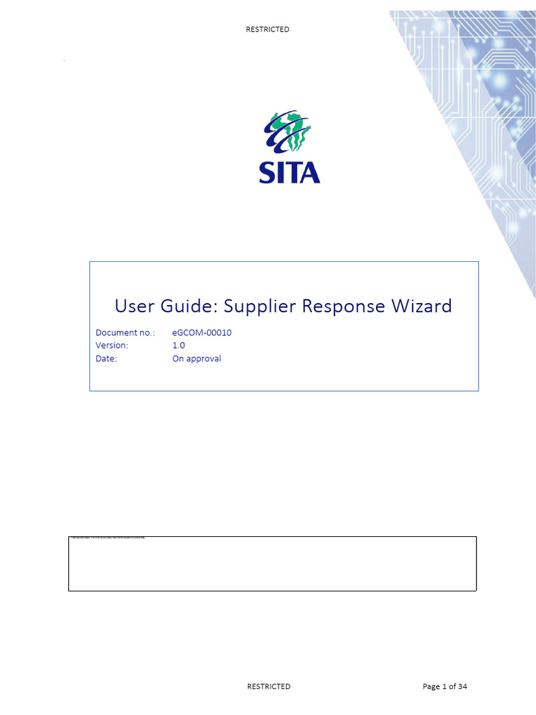 Supplier Response Guide | PDF | Button (Computing) | Dialog Box
