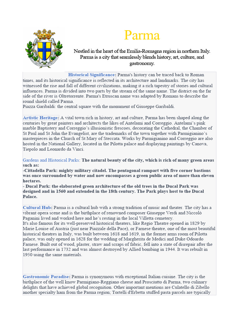 Parma Visita | PDF