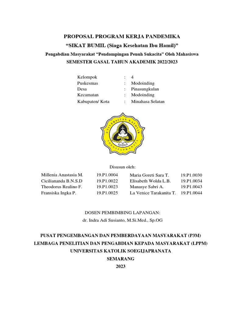 Program SIKAT BUMIL di Puskesmas Modoinding | PDF