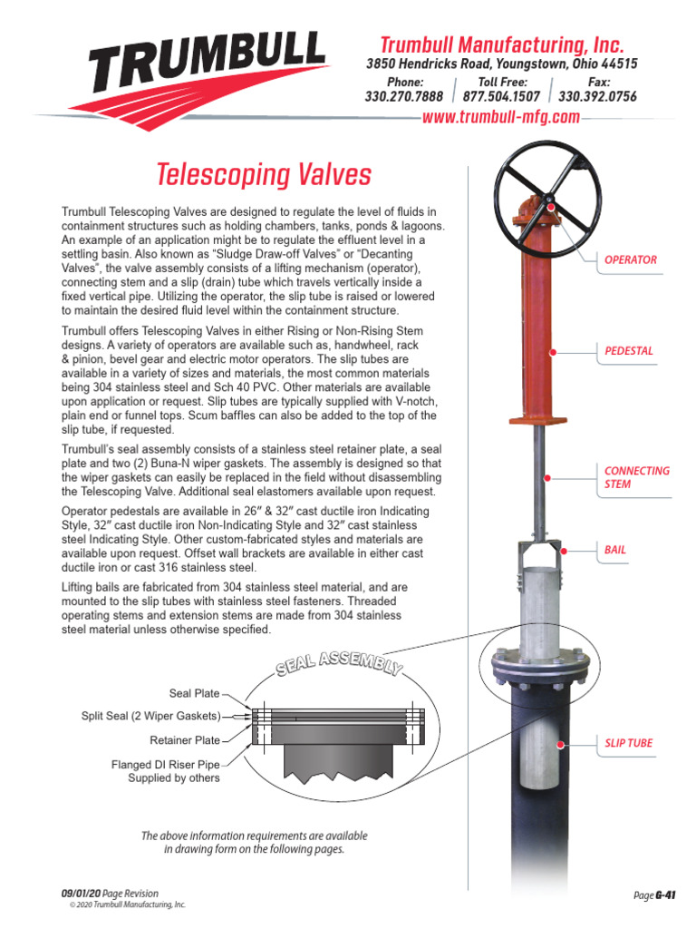 Trumbull Telescoping Valves 09 01 20 | PDF