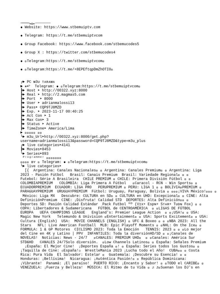 Xtream M3u Playlist | PDF