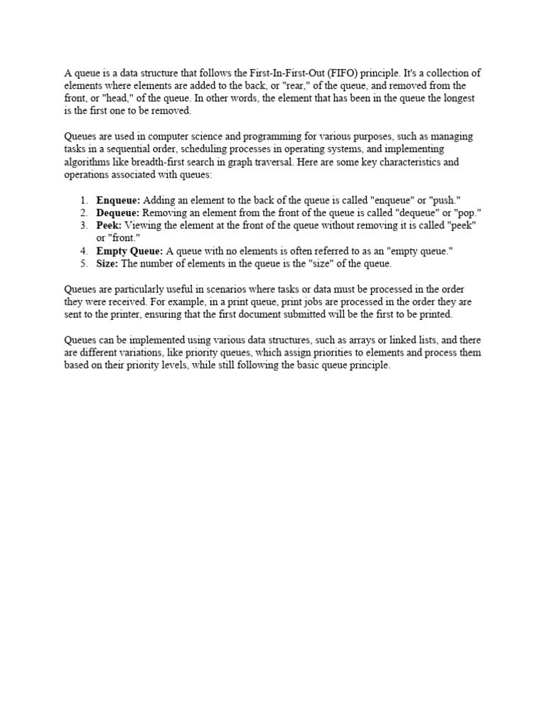 Understanding Queue Data Structures | PDF