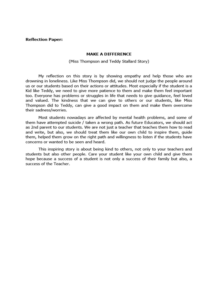 Make A Difference | PDF