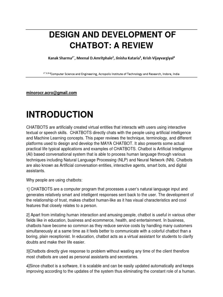 Research Paper Chatbot | PDF