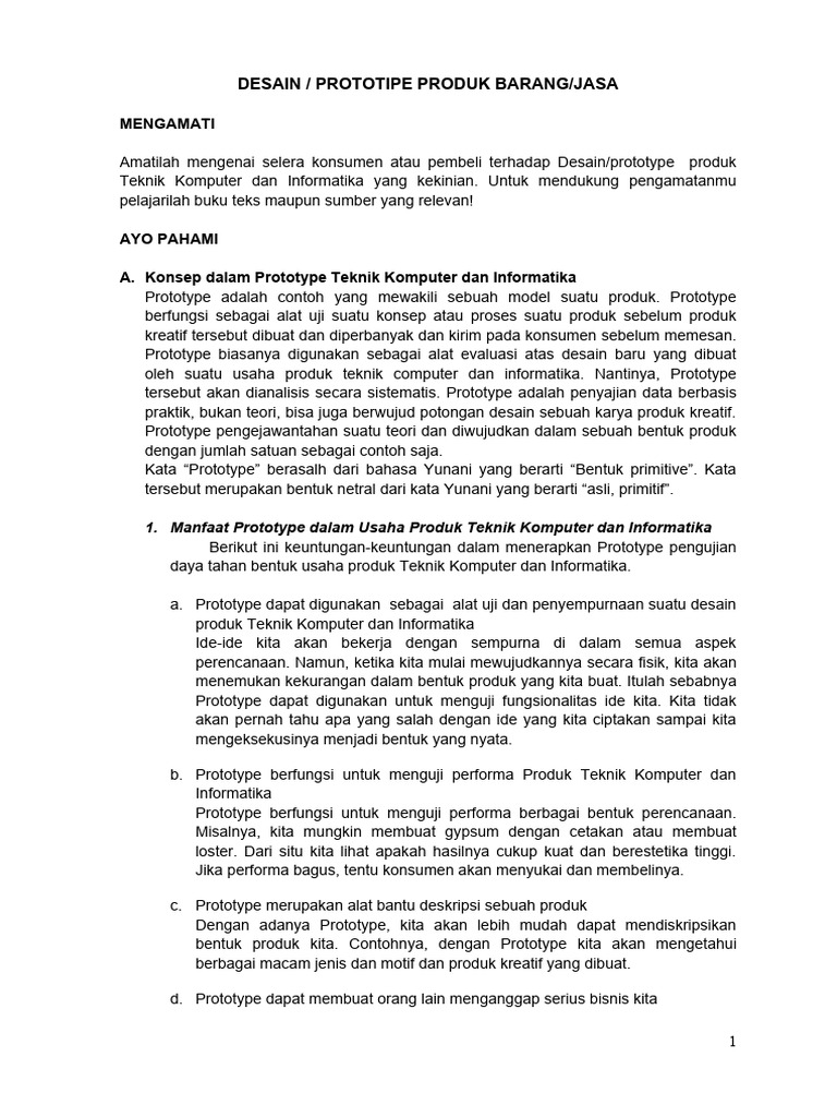 Desain Prototipe Produk Barang Dan Jasa Multimedia | PDF