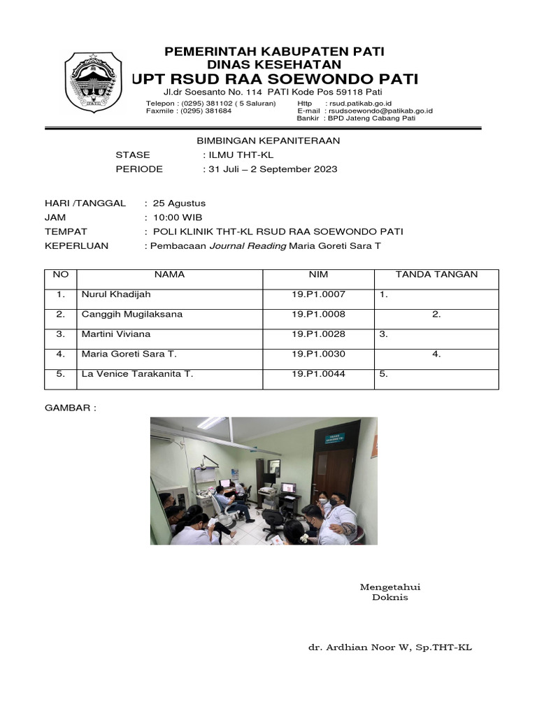 Format Dokumentasi Koas Ayu Fix | PDF