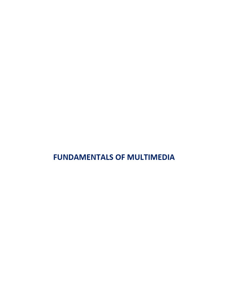 Fundamentals of Multimedia v4 | PDF | Multimedia | Image Processing