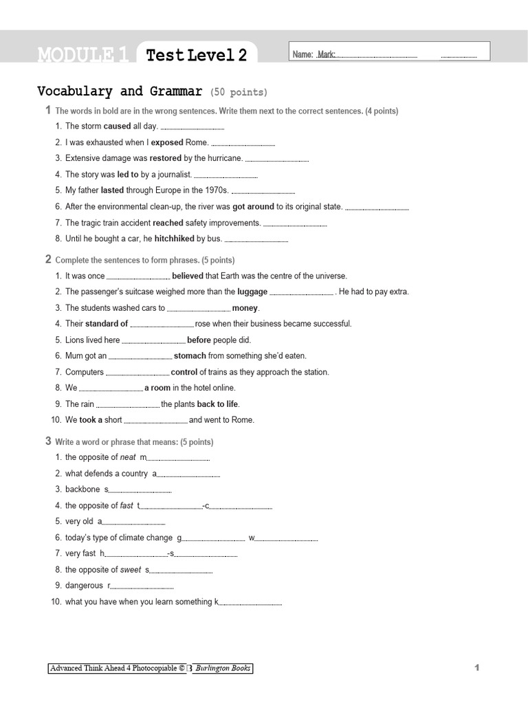05AdvancedThinkAhead4 Mod1 TL2 | PDF