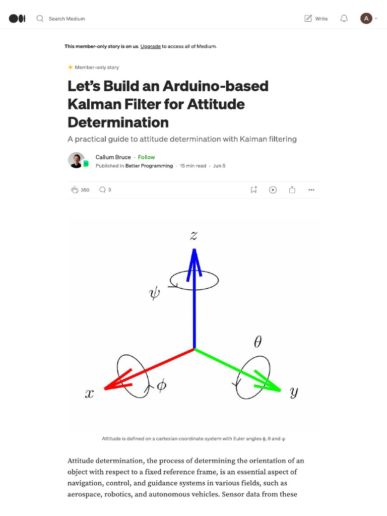 Let's Build An Arduino-Based Kalman Fil... - by Callum Bruce - Better ...