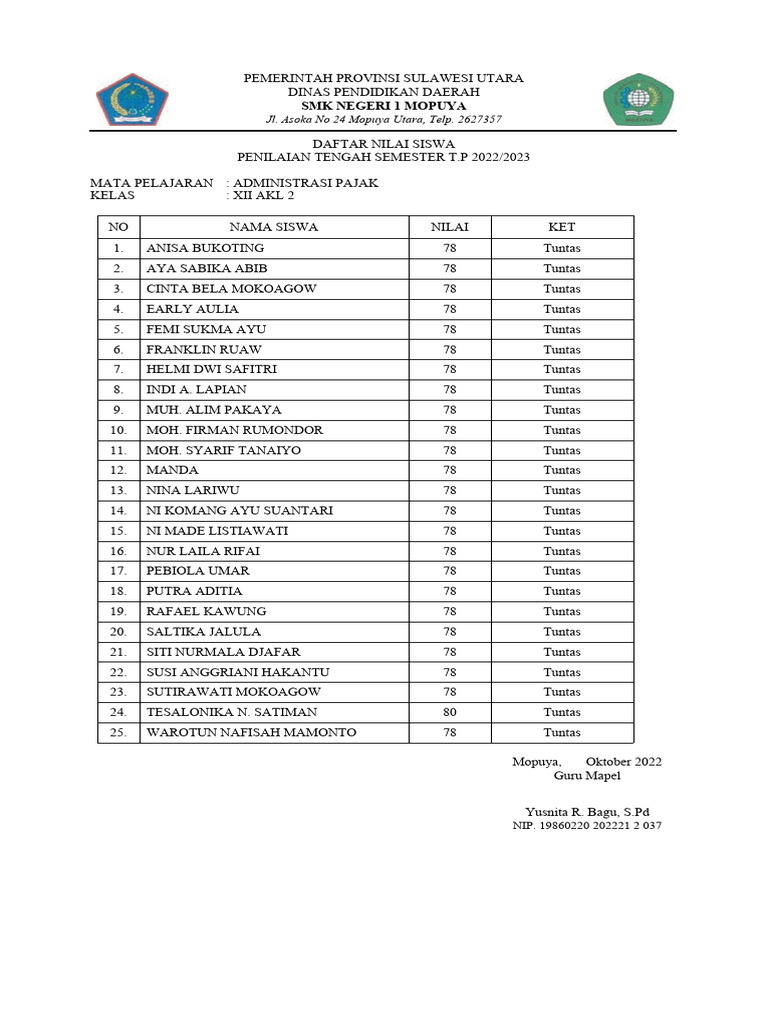 Adm. Pajak Xii Akl 2 | PDF