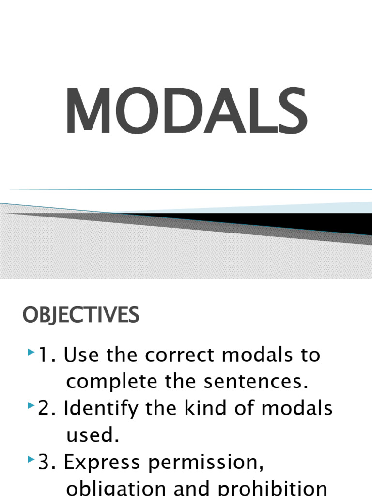 MODALS | PDF