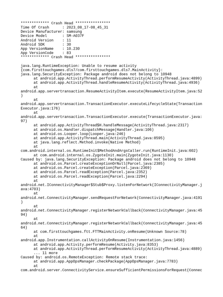 Mod Menu Crash 2023 08 17 08 45 31 Pdf Android Operating System Java Programming Language