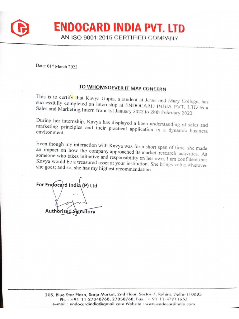 Experience Letter | PDF