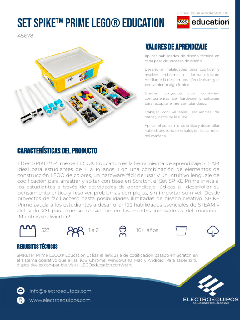 Ficha Tecnica 45678 SPIKE Prime | PDF