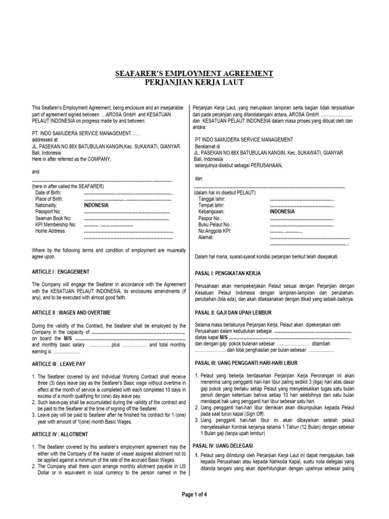 PKL - Template - Adjusment AROSA | PDF